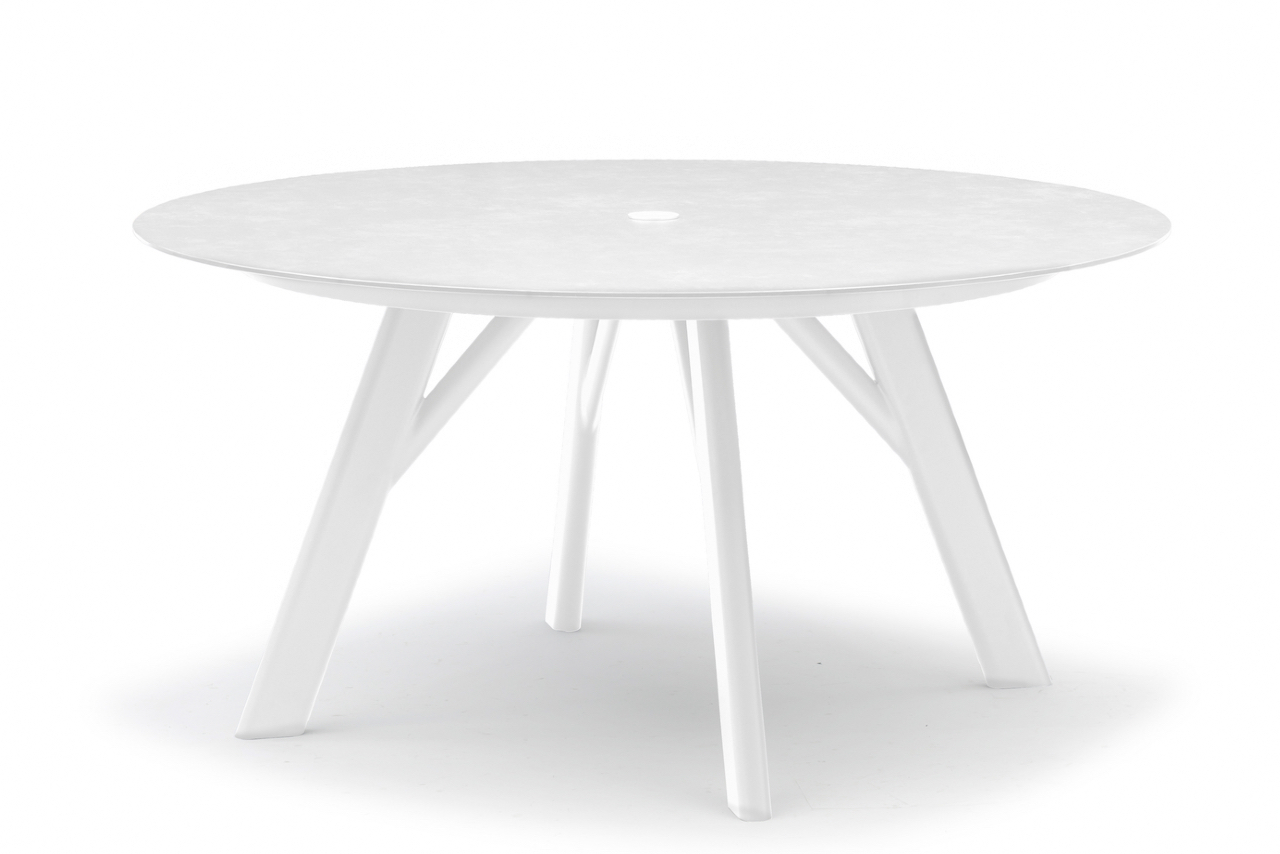 HUG round dining table white - Liv Outdoor